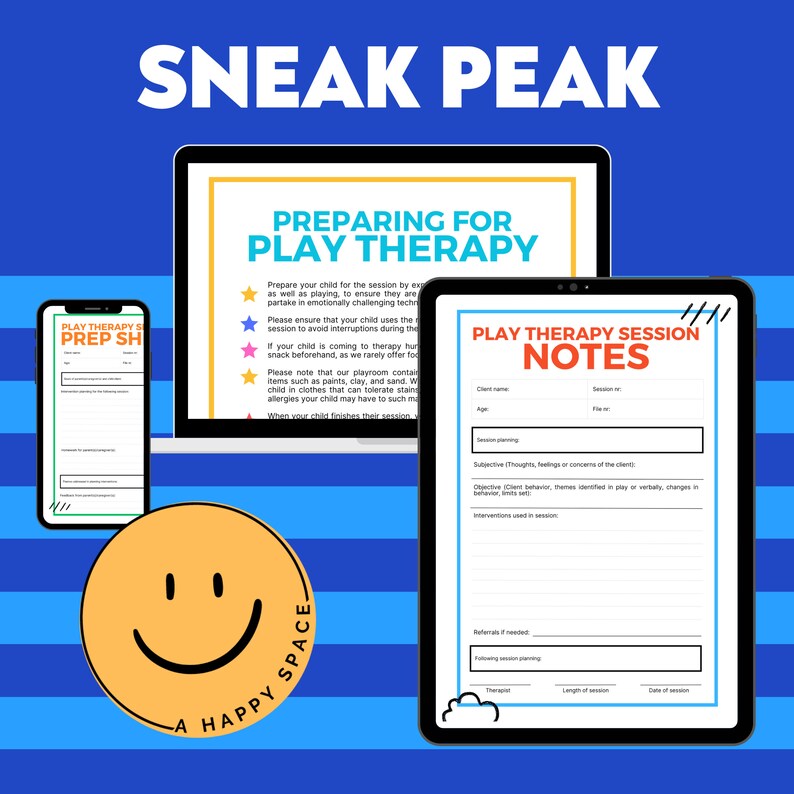 Play Therapist Office Form Templates Tools Child School Counselor ...