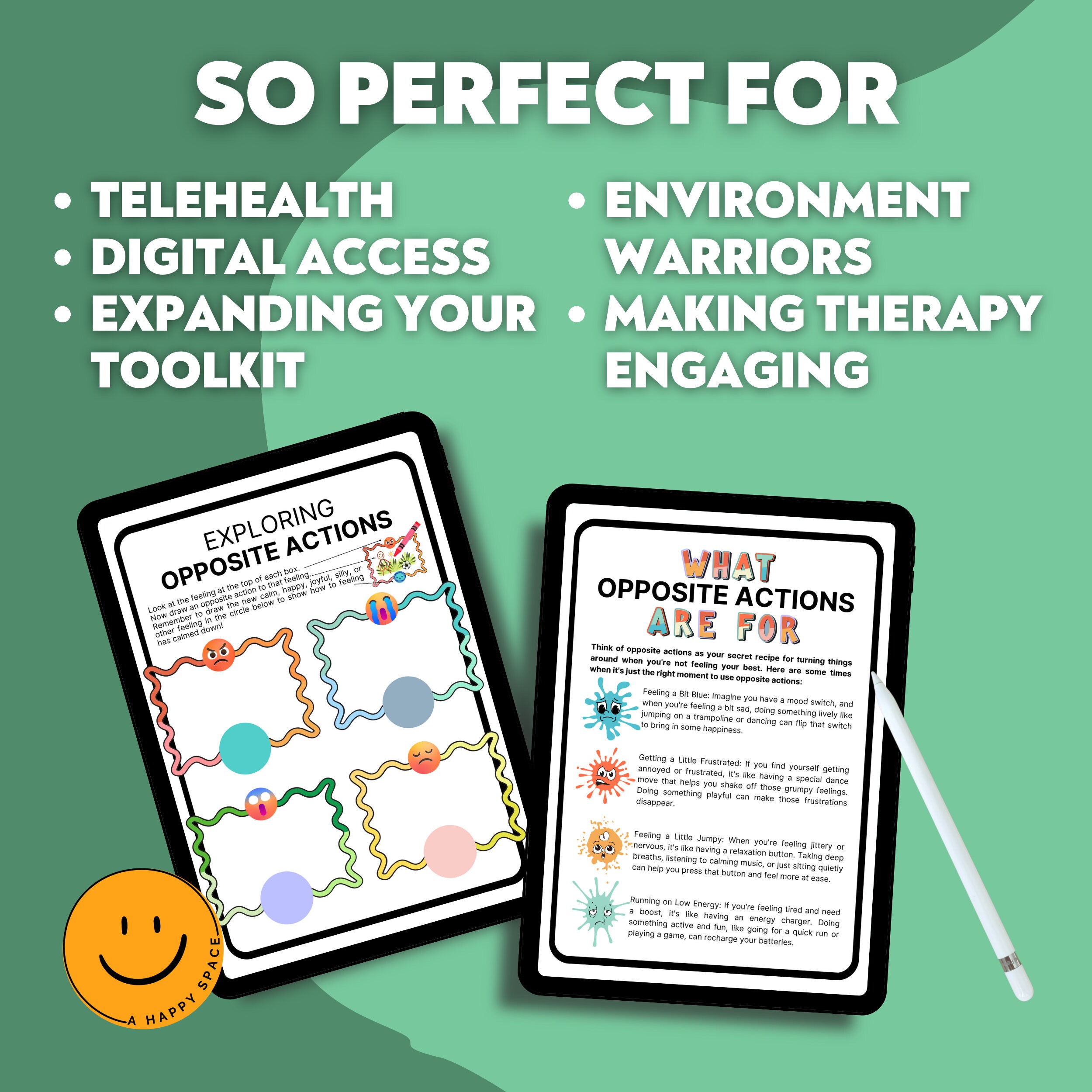 Opposite Action Coping Skills Worksheets Cards for Kids Emotional ...