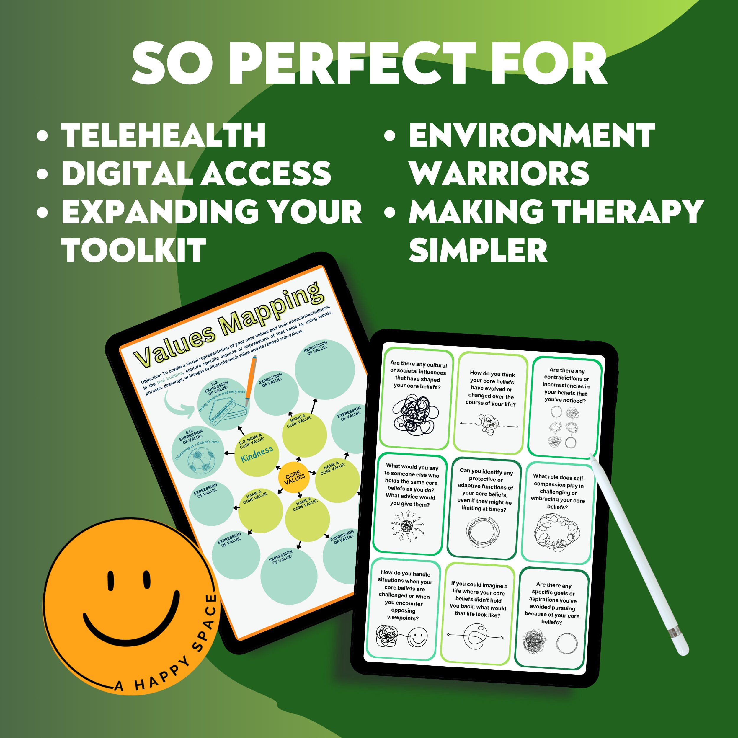 Therapy Counselor Resource Bundle Worksheets Workbook Cards Boundaries ...