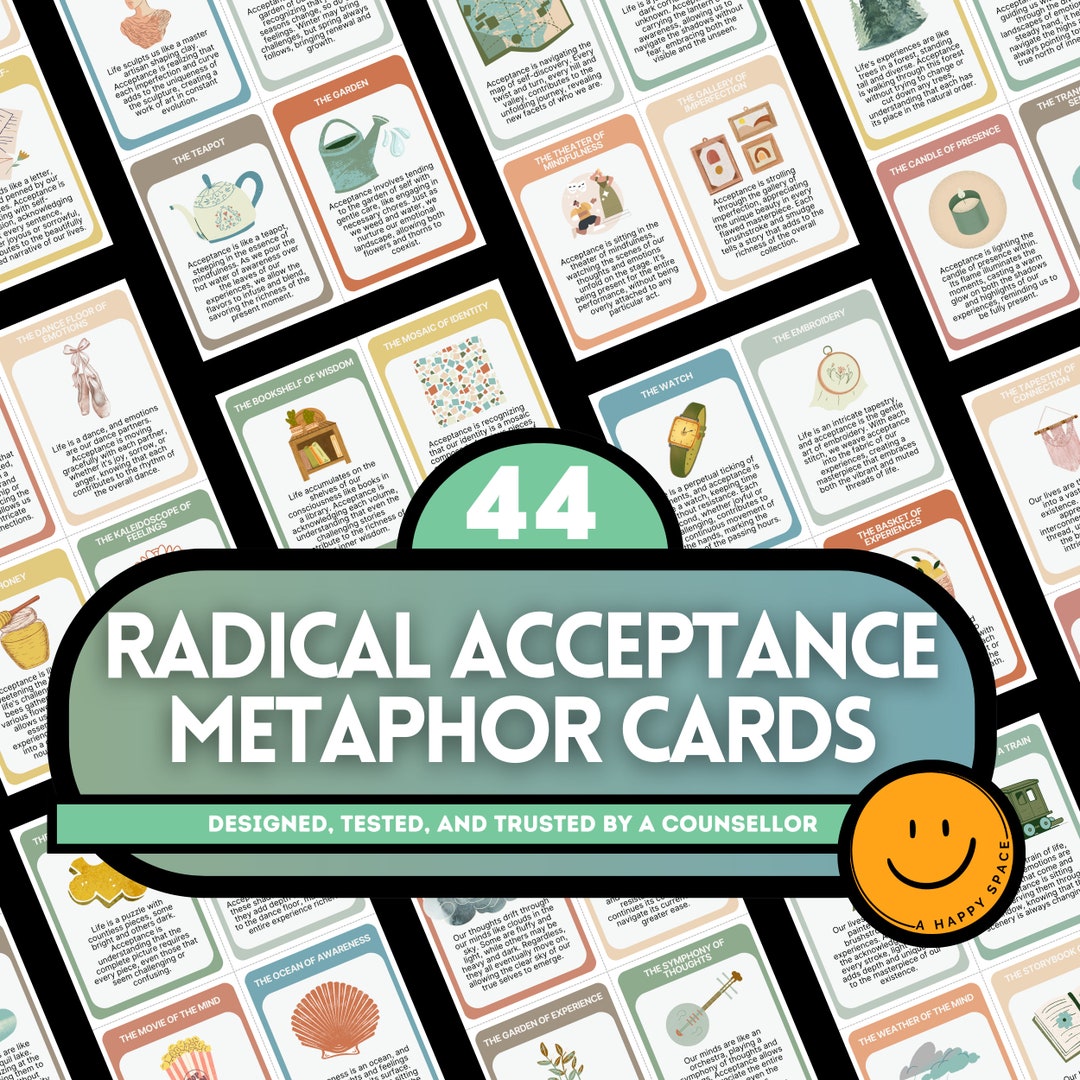 Radical Acceptance and Commitment Therapy DBT Metaphor Cards ACT ...