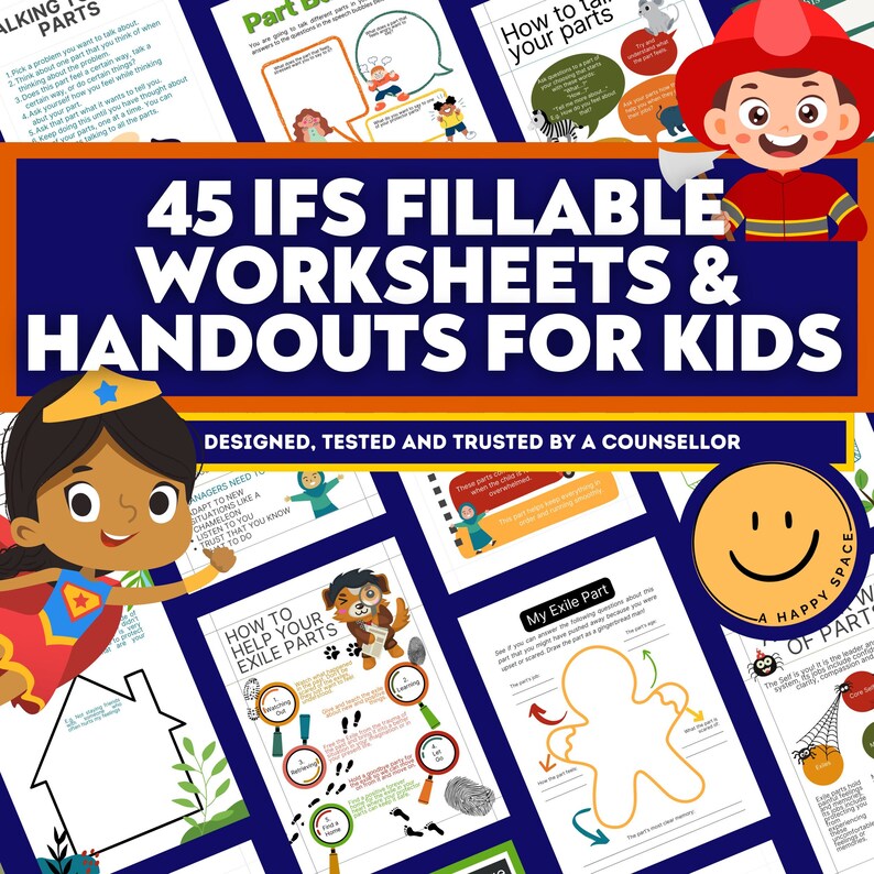 Internal Family Systems Child Resource Bundle Parts Work IFS Worksheets ...