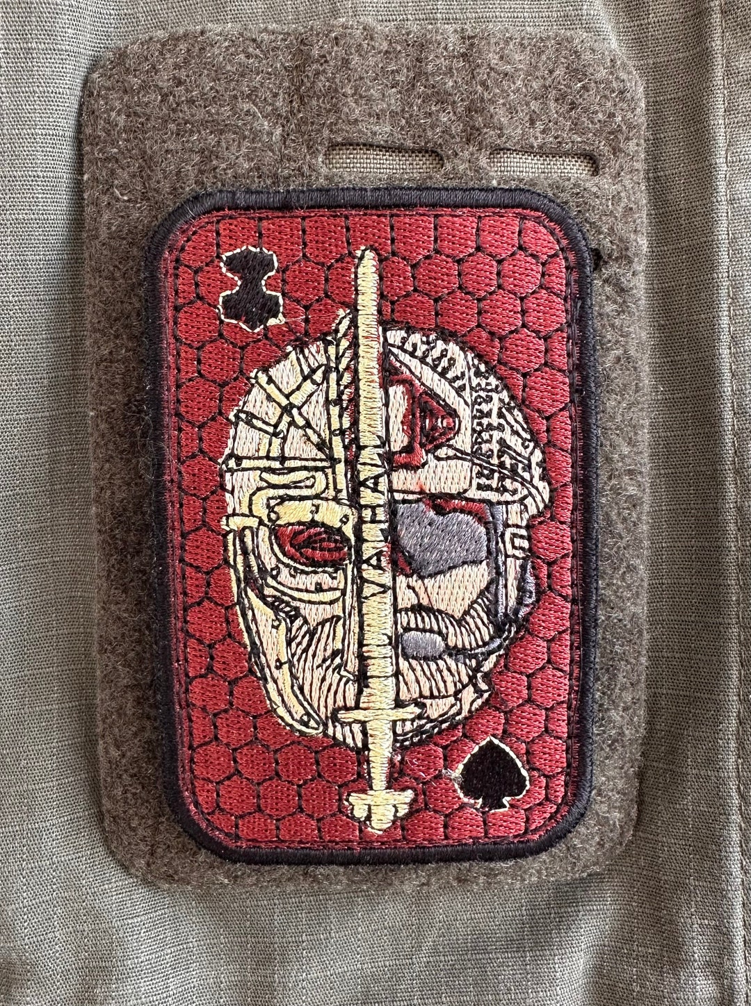 1x til Valhall Ace Red Patch With Velcro Rune Viking Nordic - Etsy
