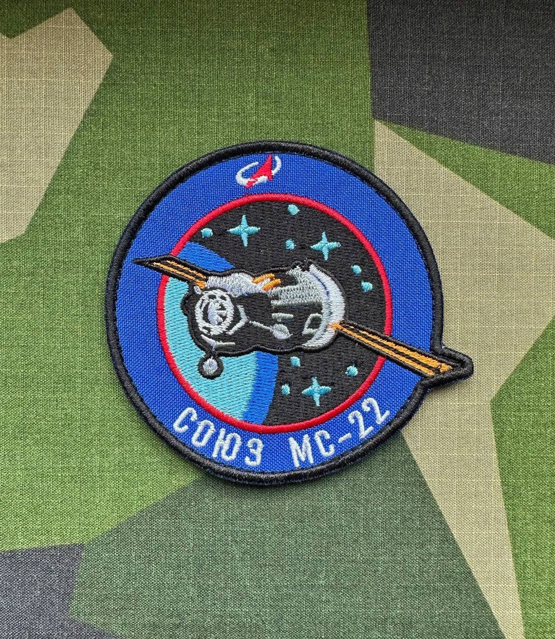 Patch soyuz MS-22 Roskosmos NASA USA With Velcro USSR Patch Morale Tactical Outdoor Space ...