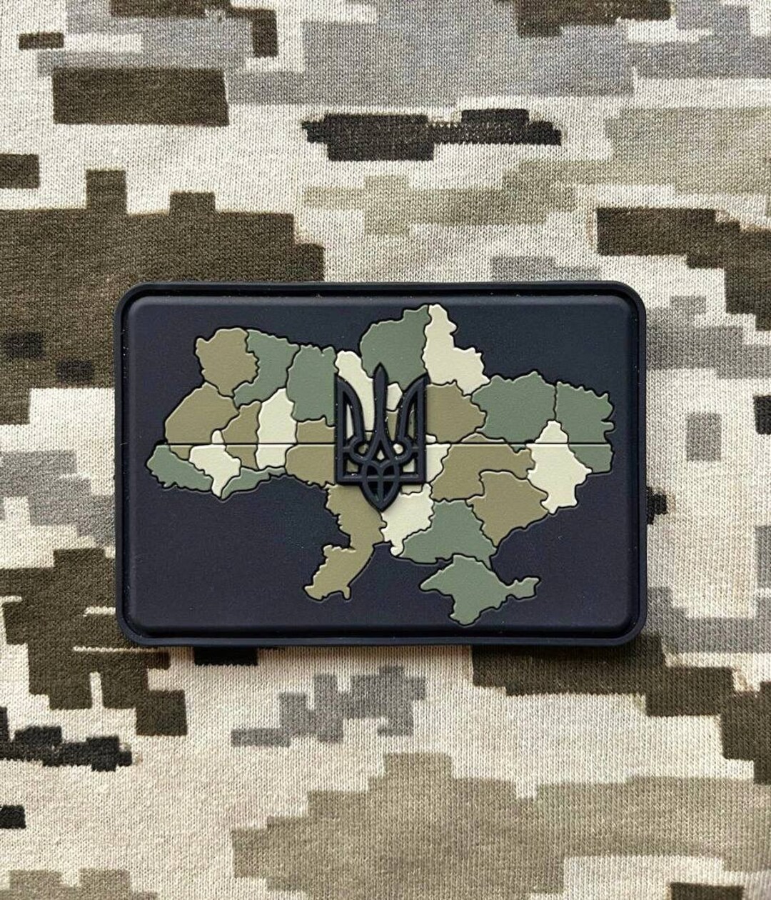 PVC 3D Patch map of Ukraine With Coat of Arms, With Velcro Fastener ...