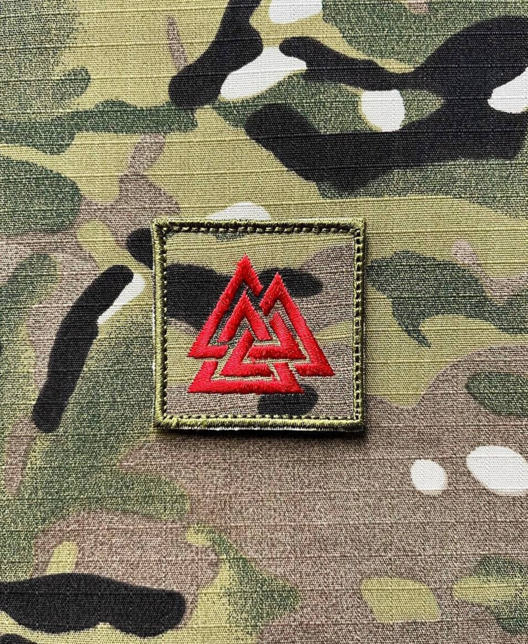 Patch "valknut" Square in Multicam - Black, Morale Badge With Velcro ...