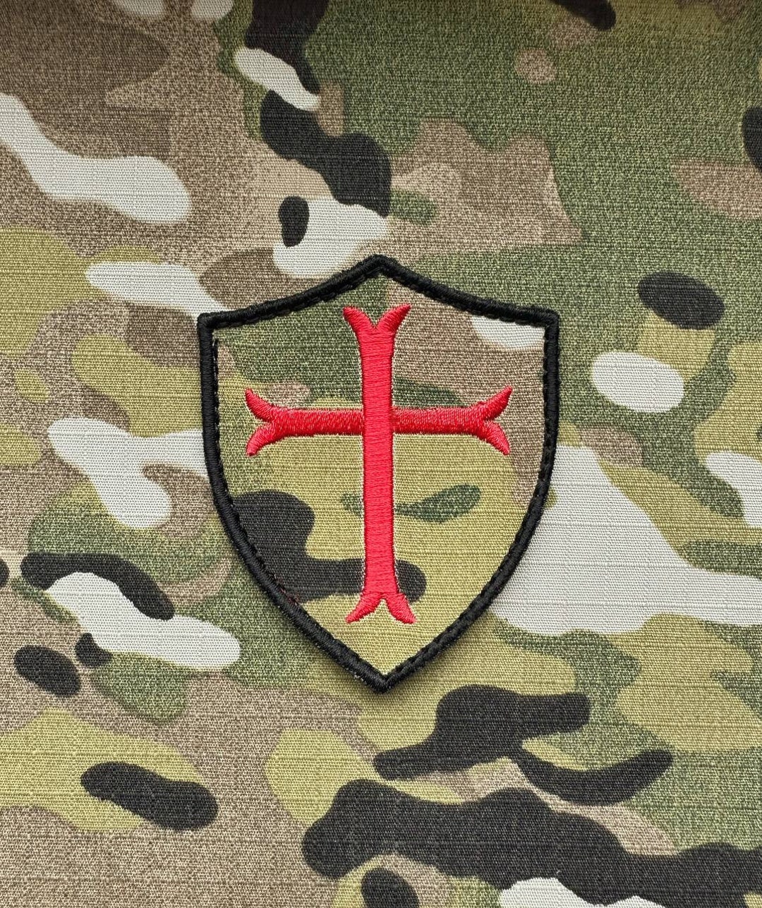 Patch deus Vult Cross Multicam Red With Velcro Templar Knight Crusader Patch Morale Tactical ...