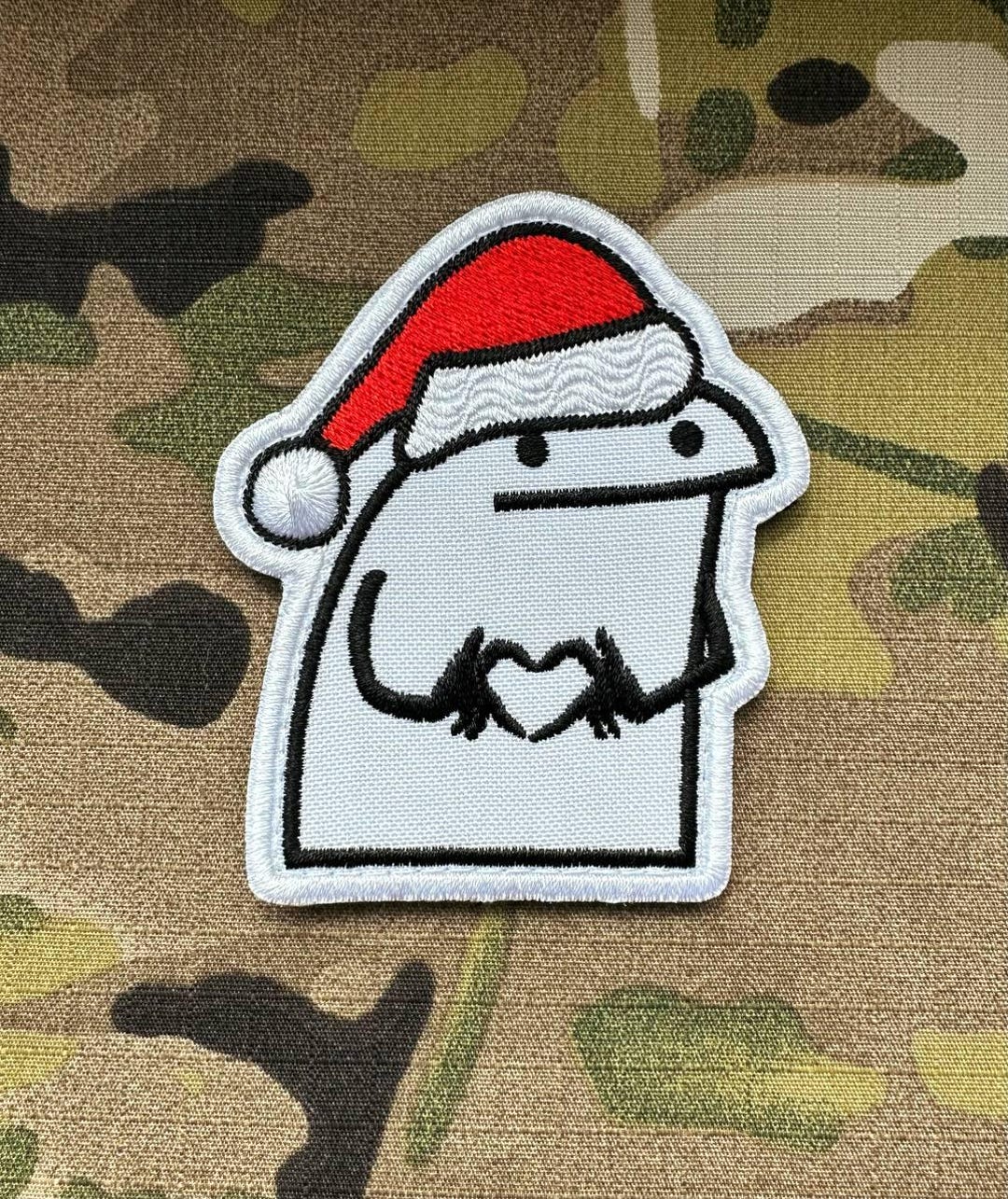 Patch "flork Christmas" Meme, With Velcro Fastener New Year Patch ...