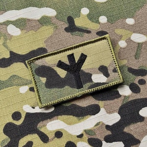 Patch algiz Rune in Multicam Black, Morale Badge With Velcro Fastener ...