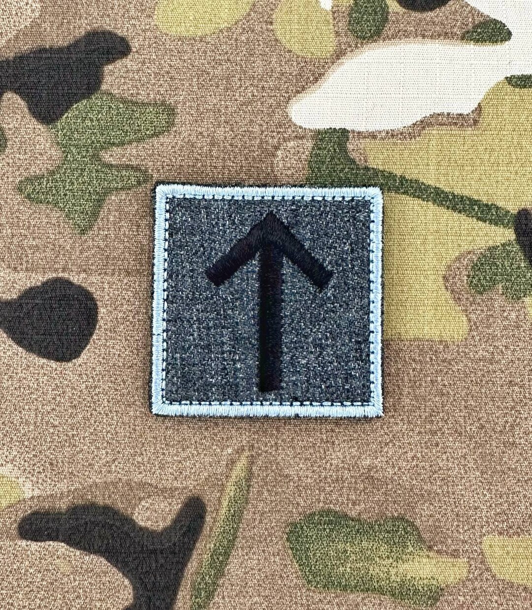 Patch "tiwaz Rune" Square in Grey - Black, Morale Badge With Velcro Fastening, Patch Tactical ...