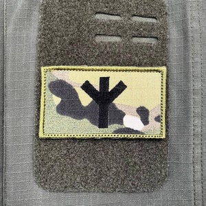 Patch algiz Rune in Multicam Black, Morale Badge With Velcro Fastener ...