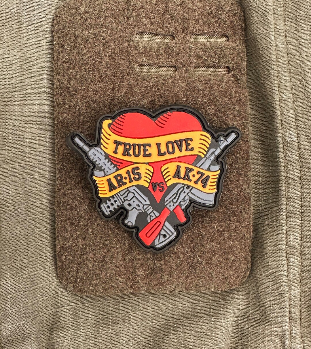 PVC Patch “true Love: AK-74 and AR-15”; Velcro Fastener Tactical ...