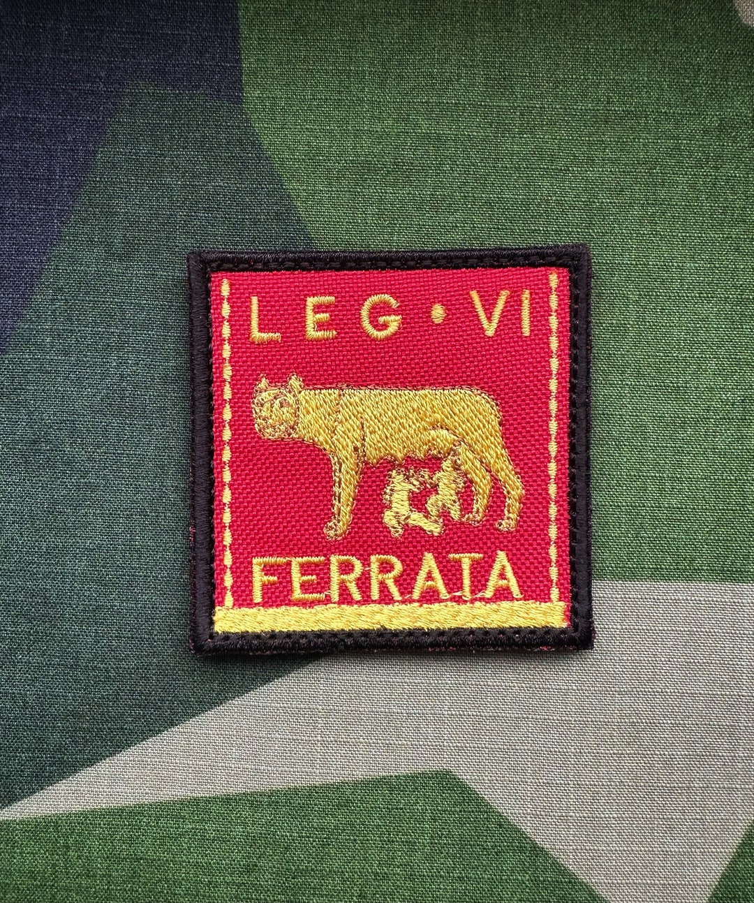 Patch legion VI ferrata Red W. Velcro Roman Empire Patch Aquila Wolf ...