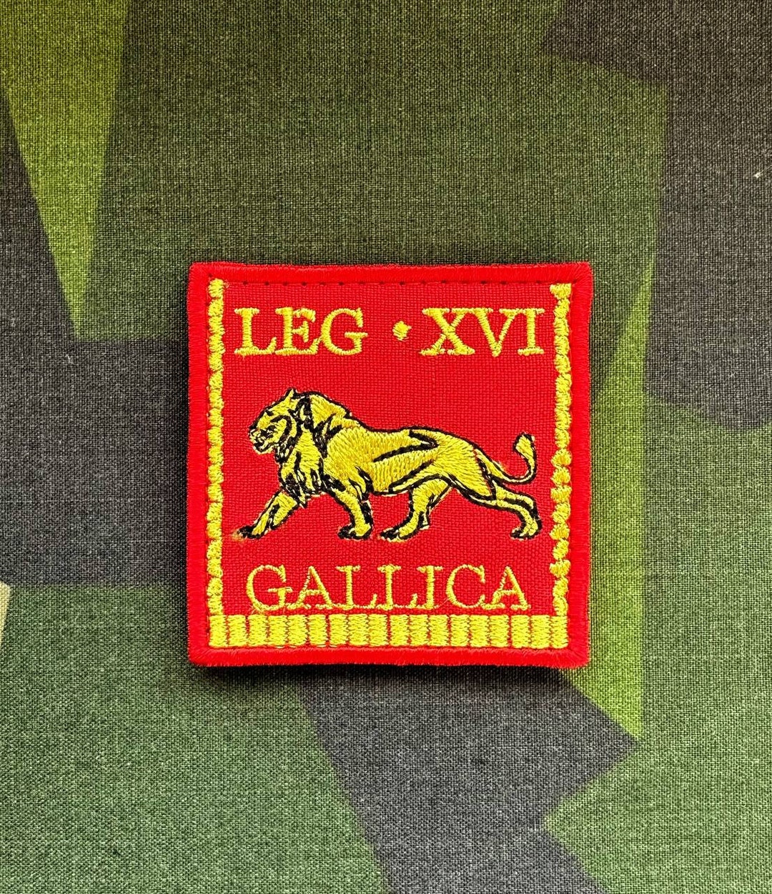 Patch legion XVI gallica Red With Velcro Roman Empire Patch Aquila Wolf ...
