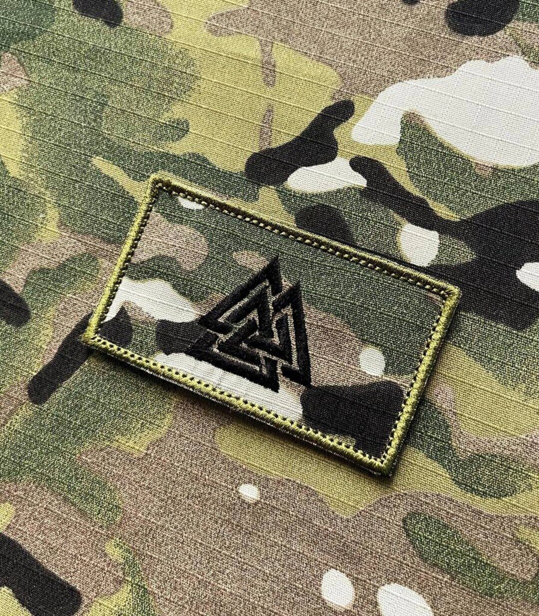 Patch valknut in Multicam Black, Morale Badge With Velcro Fastener, Patch Tactical Outdoor ...