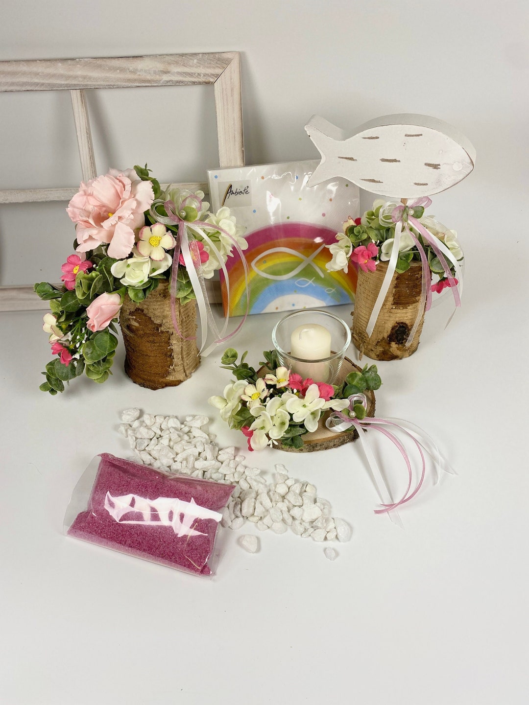 Communion Table Decoration Decoration Baptism Rainbow Rainbow-colored ...
