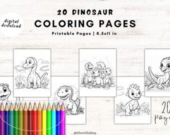 10 Awesome Dinosaur Coloring Pages for Kids Printable Volume 1 ...
