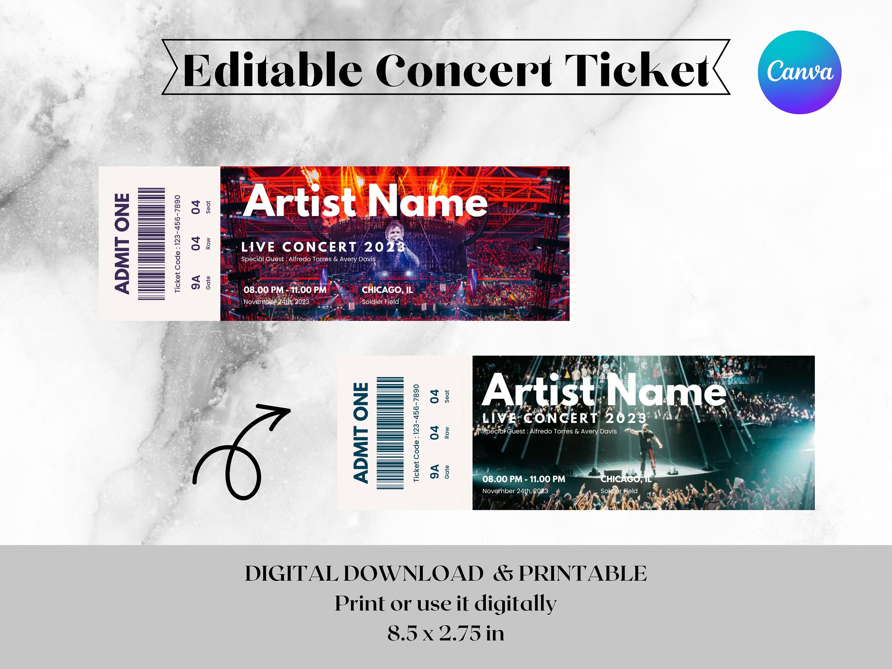 Creative Concert Ticket Design