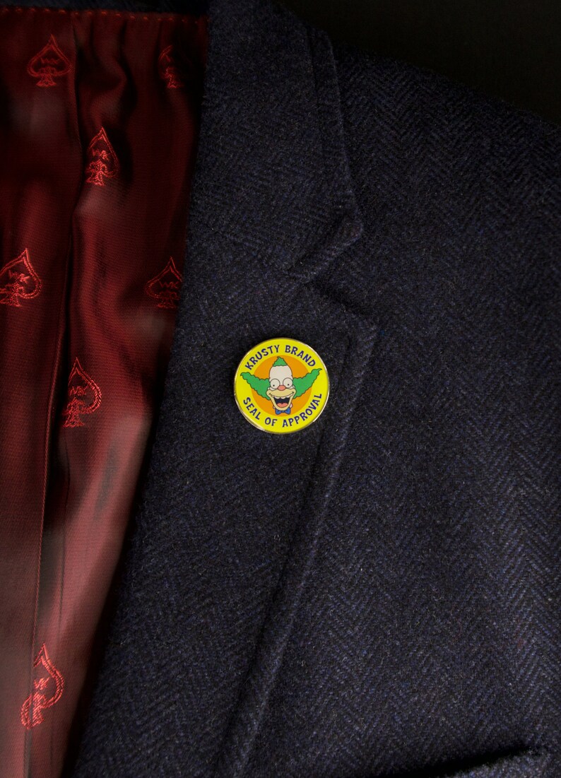 Krusty Brand Seal of Approval 'the Simpsons' Enamel Pin - Etsy