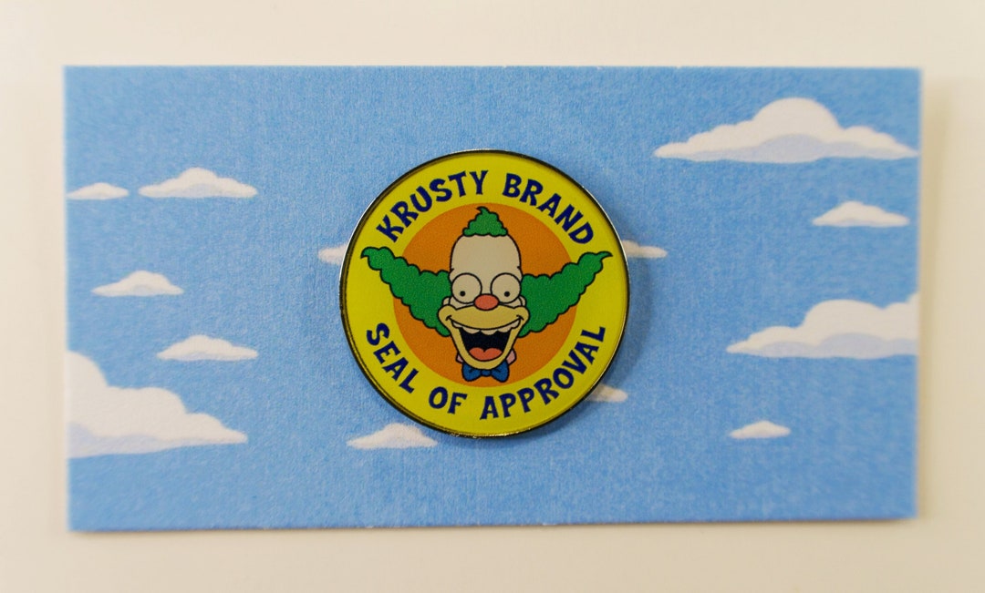 Krusty Brand Seal of Approval 'the Simpsons' Enamel Pin - Etsy