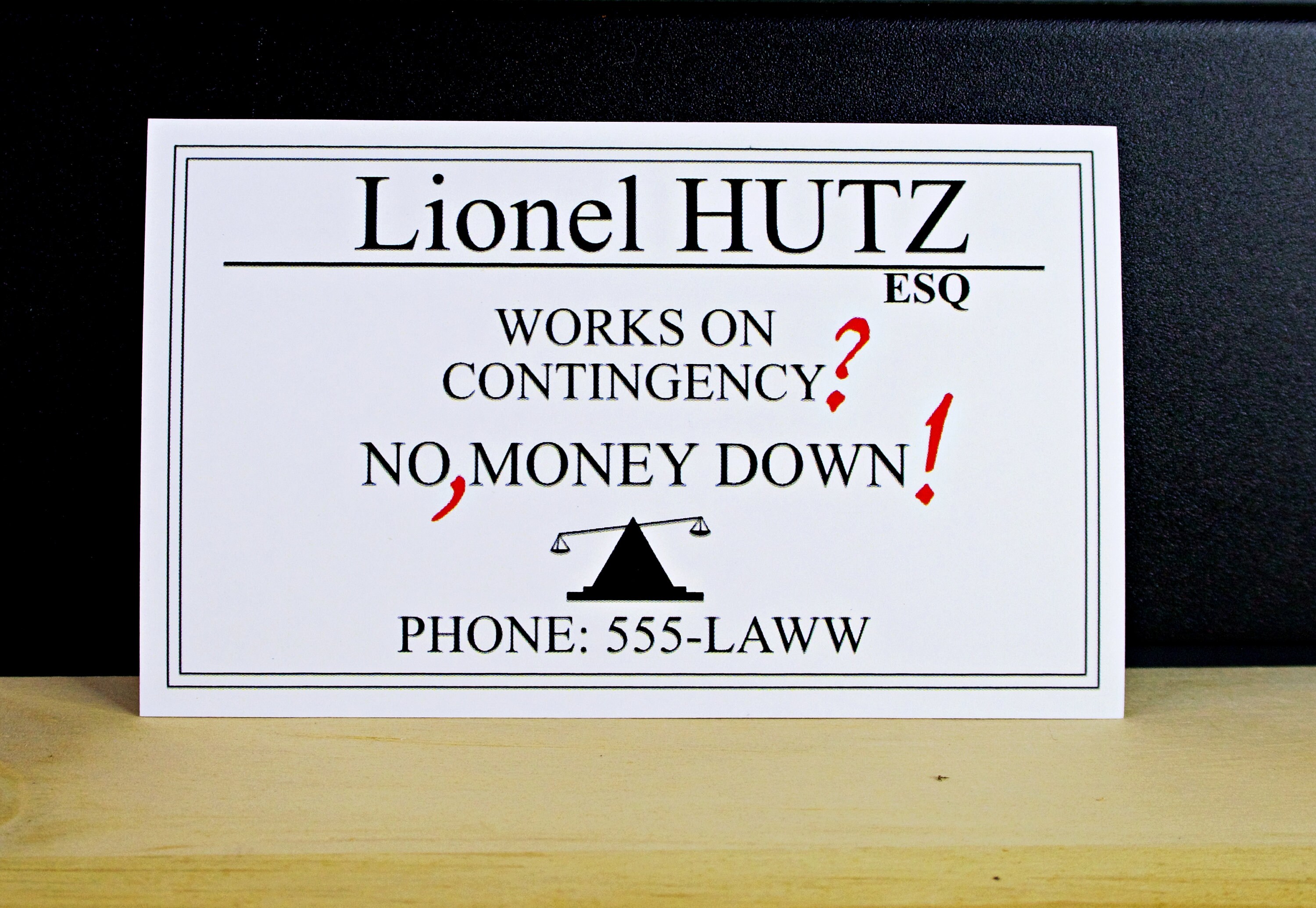 Lionel Hutz Business Card 'the Simpsons' Prop - Etsy
