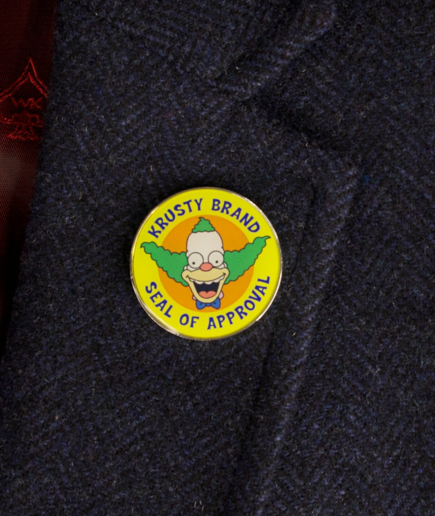 Krusty Brand Seal of Approval 'the Simpsons' Enamel Pin - Etsy