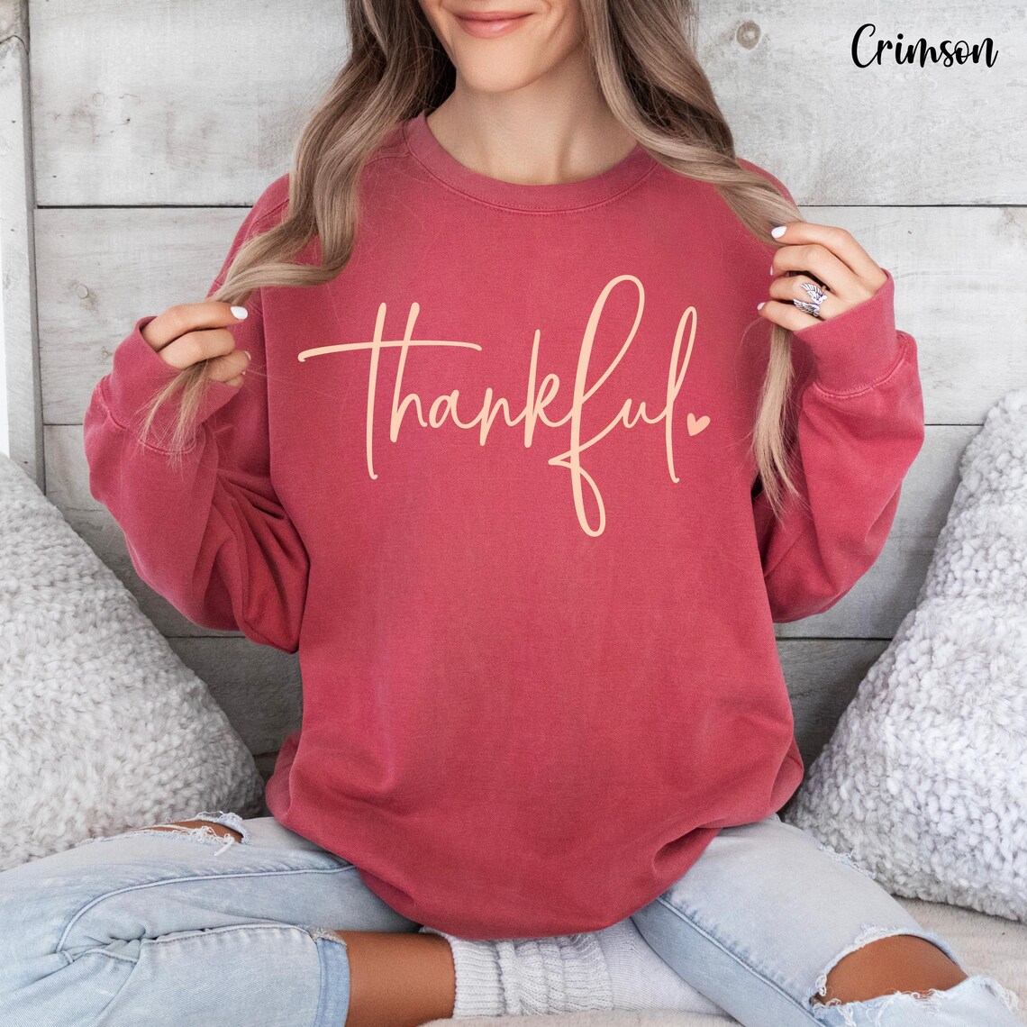 Thankful Sweatshirt, Thanksgiving Crewneck Sweatshirt, Cute Fall ...