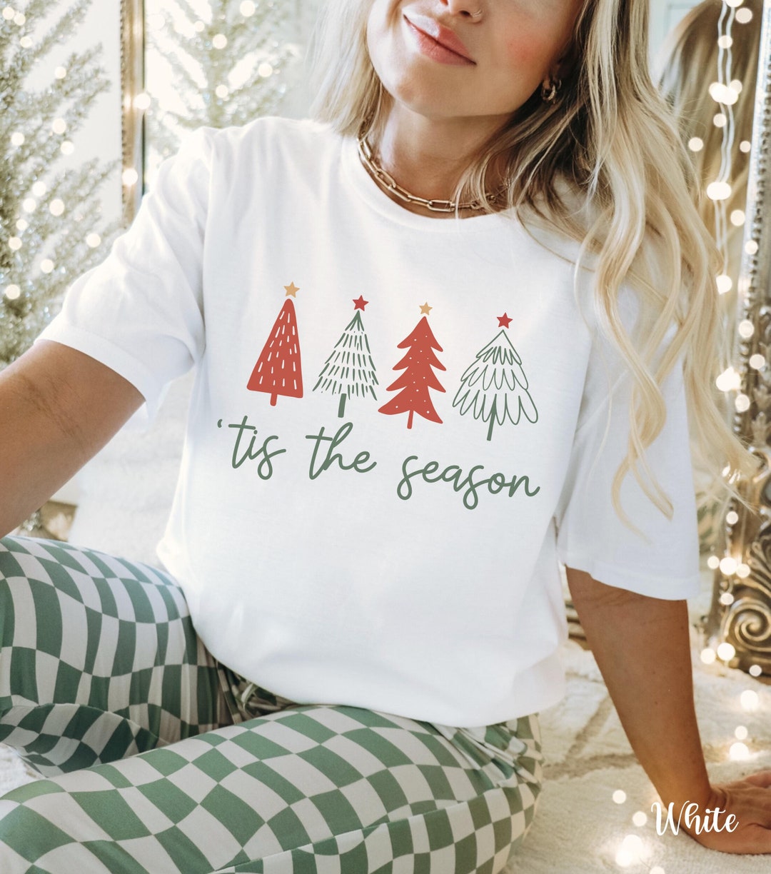 Tis the Season Shirt, Christmas Tree Shirt, Cute Christmas Crewneck, Festive Shirts, Comfort ...