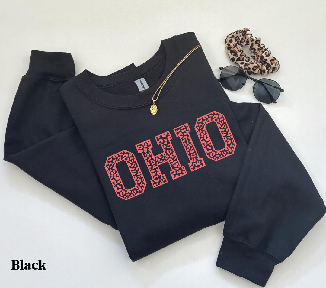 Ohio Leopard Sweatshirt, Ohio Gifts, Buckeye State, State Sweatshirts ...