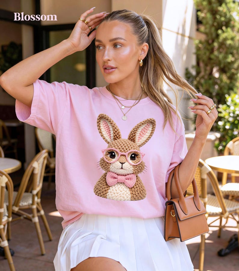 Bunny Easter Shirt, Coquette Bunny, Easter Rabbit Tshirts Women, Pastel ...