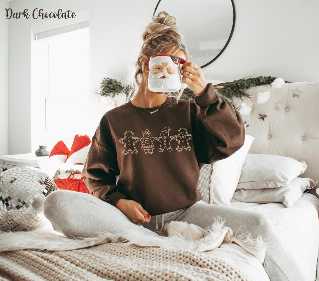 Gingerbread Sweatshirt, Christmas Gingerbread Cookies, Holiday Baking ...