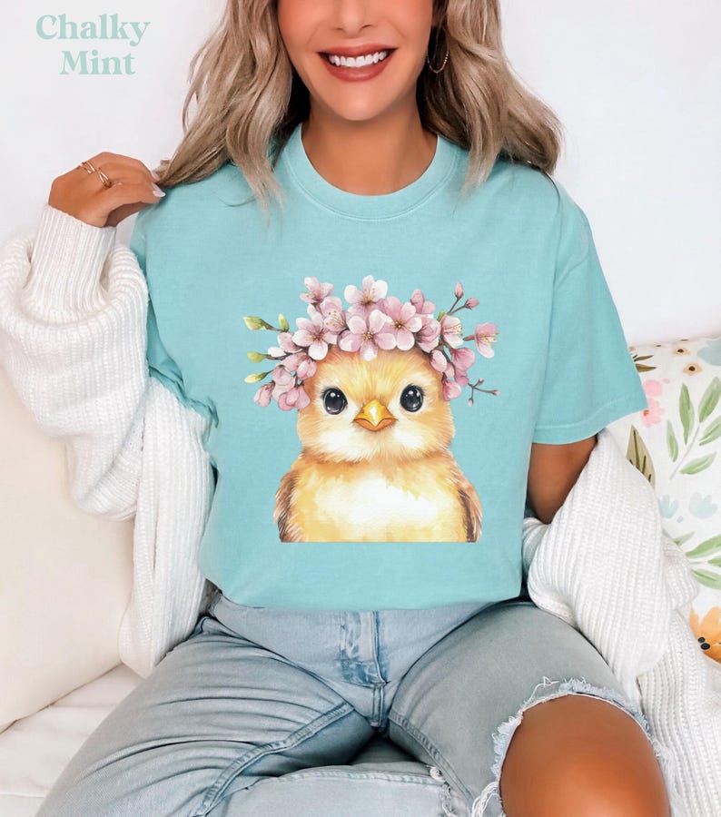 Cherry Blossom Chick Shirt, Flower Crewneck, Spring Flower Shirt ...