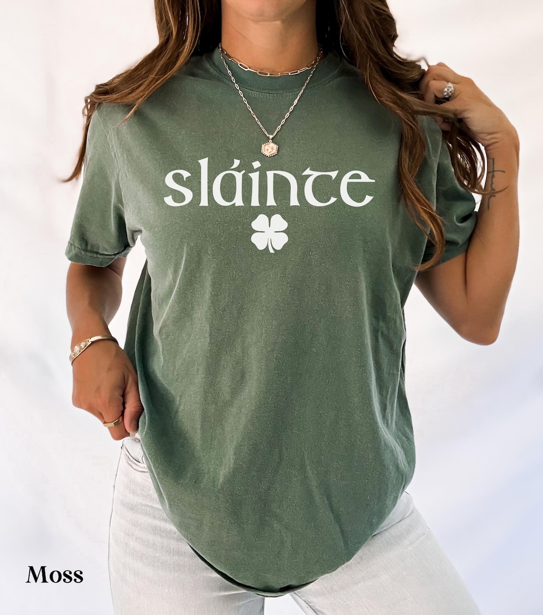 Slainte Irish Shirt, Shamrock Shirt, St Patrick's Day Shamrock Tshirt ...
