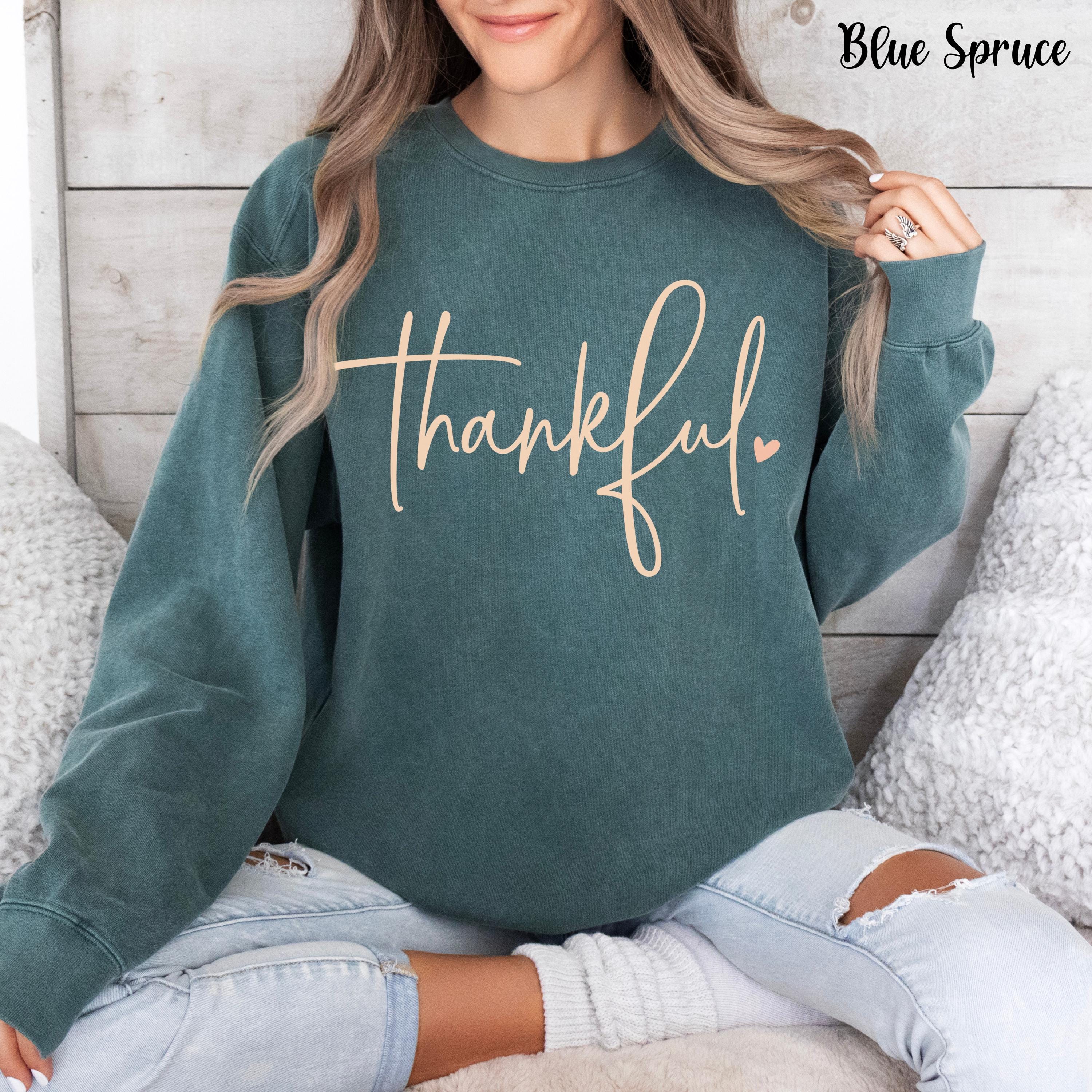 Thankful Sweatshirt, Thanksgiving Crewneck Sweatshirt, Cute Fall ...