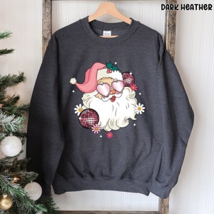 Groovy Christmas Sweatshirt, Retro Christmas Sweatshirt, Pink Christmas ...