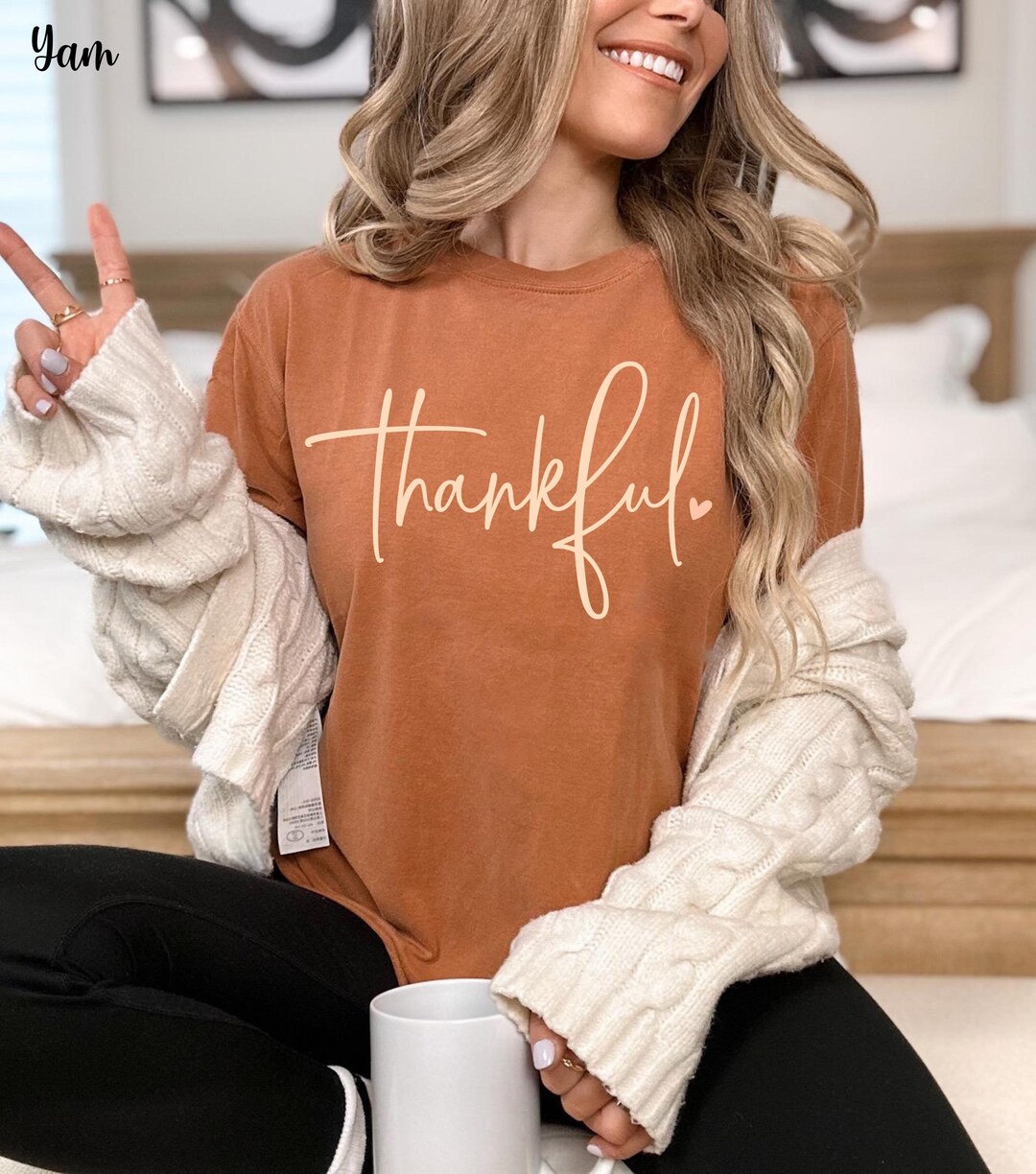 Thankful Fall Comfort Colors Shirt, Thanksgiving Shirt, Thankful Tees ...