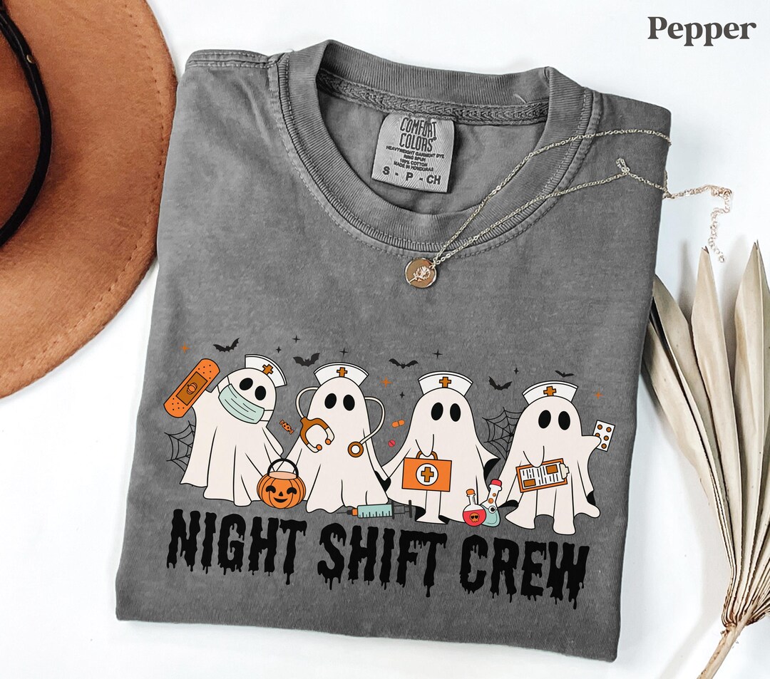 Night Shift Nurse Shirt, Custom Nurse Shirt, Halloween Nurse Shirt ...