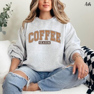 Coffee Crewneck Sweatshirt, Coffee Lover Gifts, Fall Coffee Sweatshirt ...