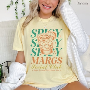 Spicy Margs Cocktail Shirt, Margarita Tshirt, Happy Hour, Margarita ...
