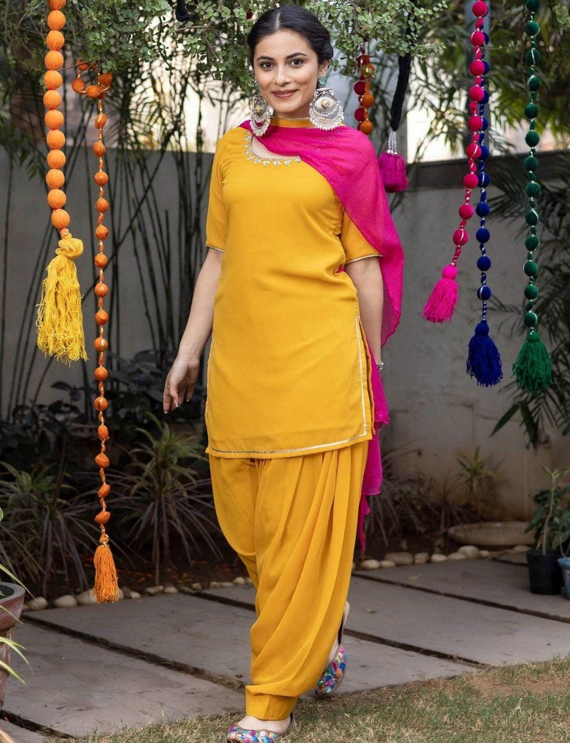 Yellow Punjabi Patiala Suit Haldi Outfit for Bride - Etsy