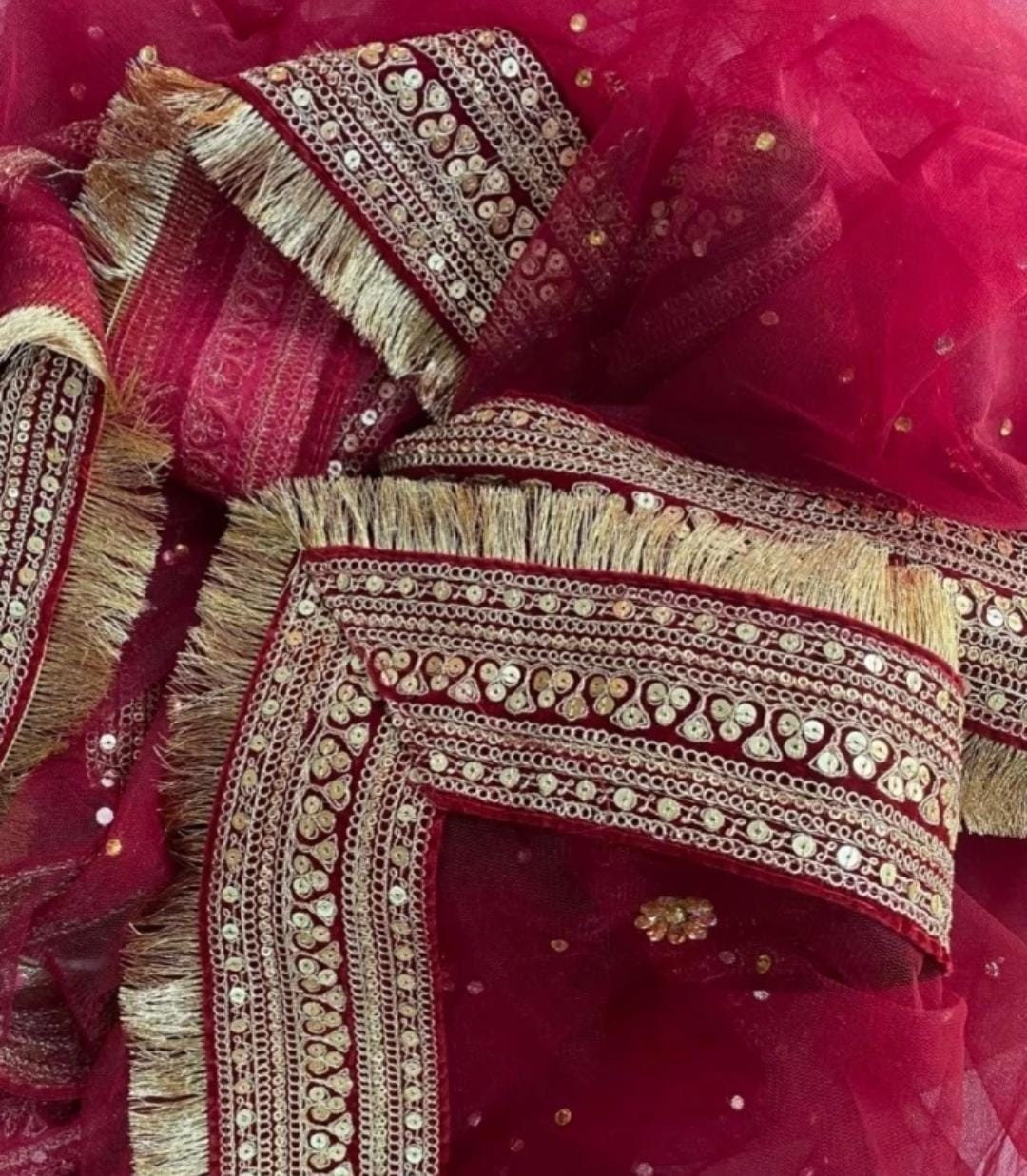 Designer Bridal Chunri Veil, Women Chunri, Ruksati Bridal Dupatta ...