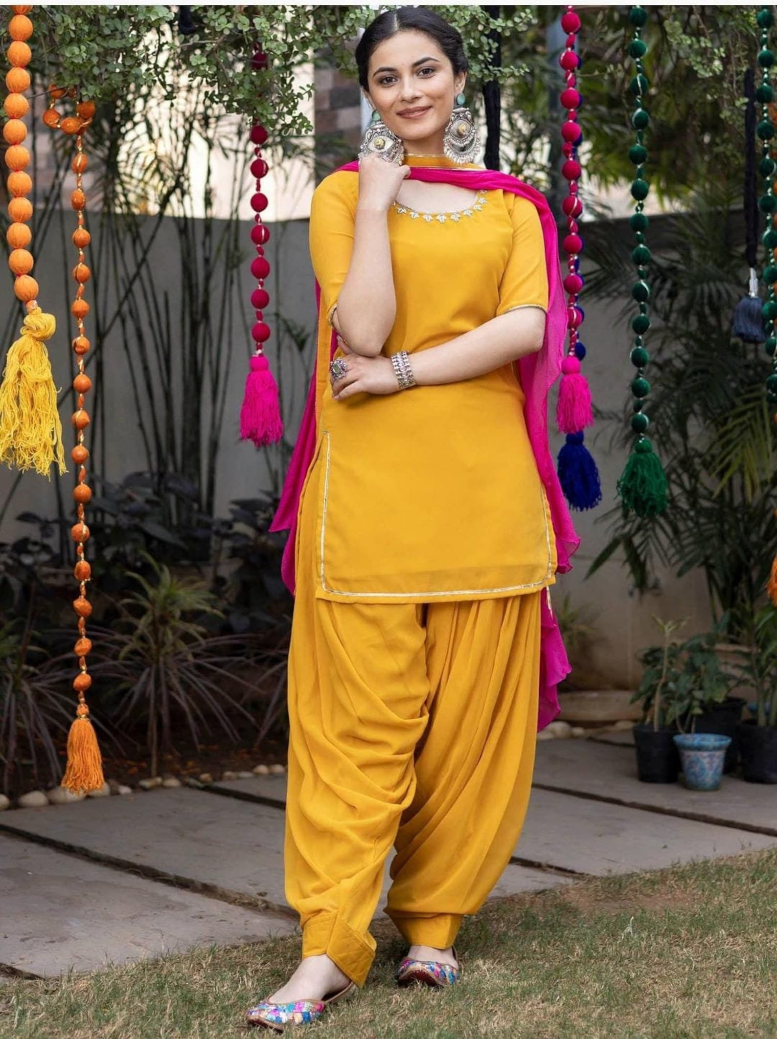 Yellow Punjabi Patiala Suit Haldi Outfit for Bride - Etsy