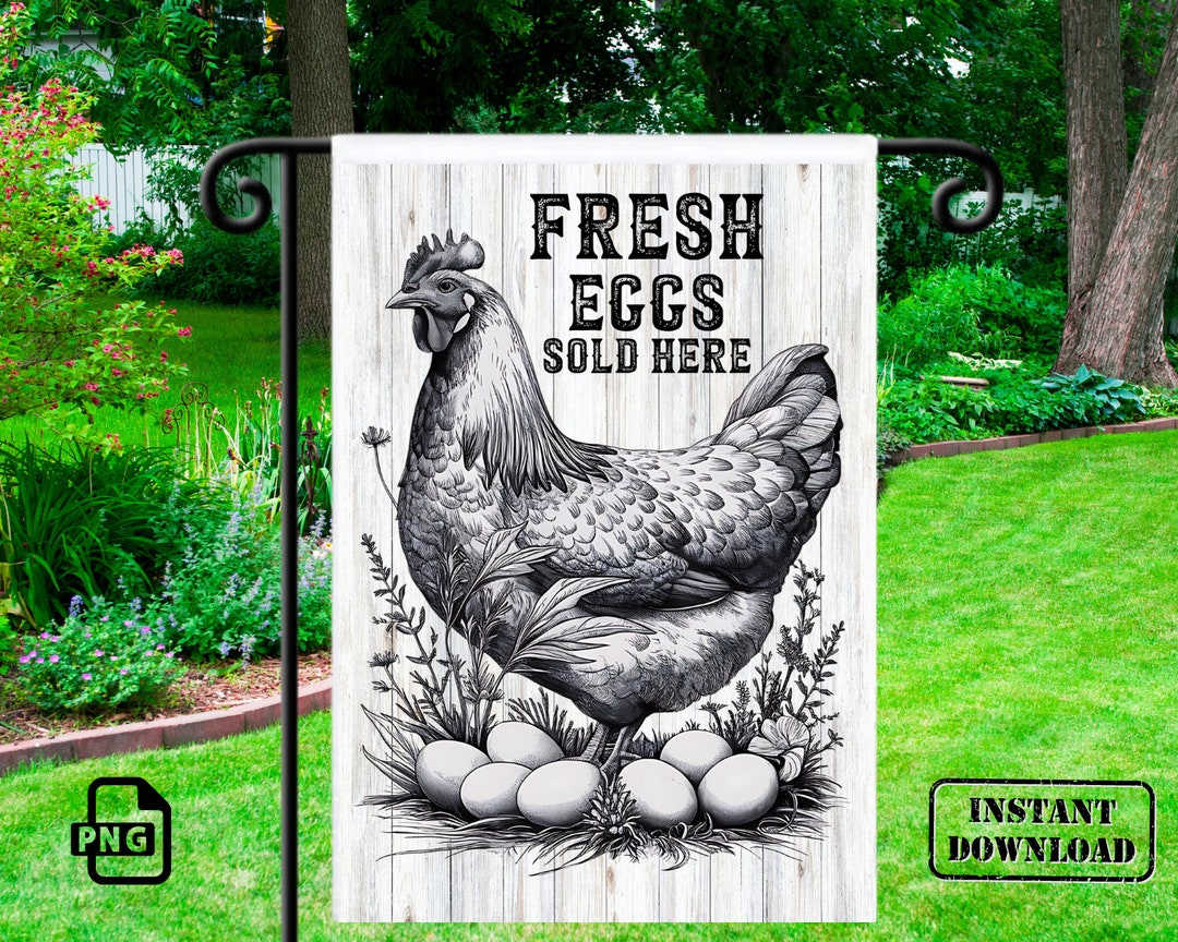 Egg Dealer Stand Sign Fresh Local Eggs Sold Here Sign Farm Stand Flag ...