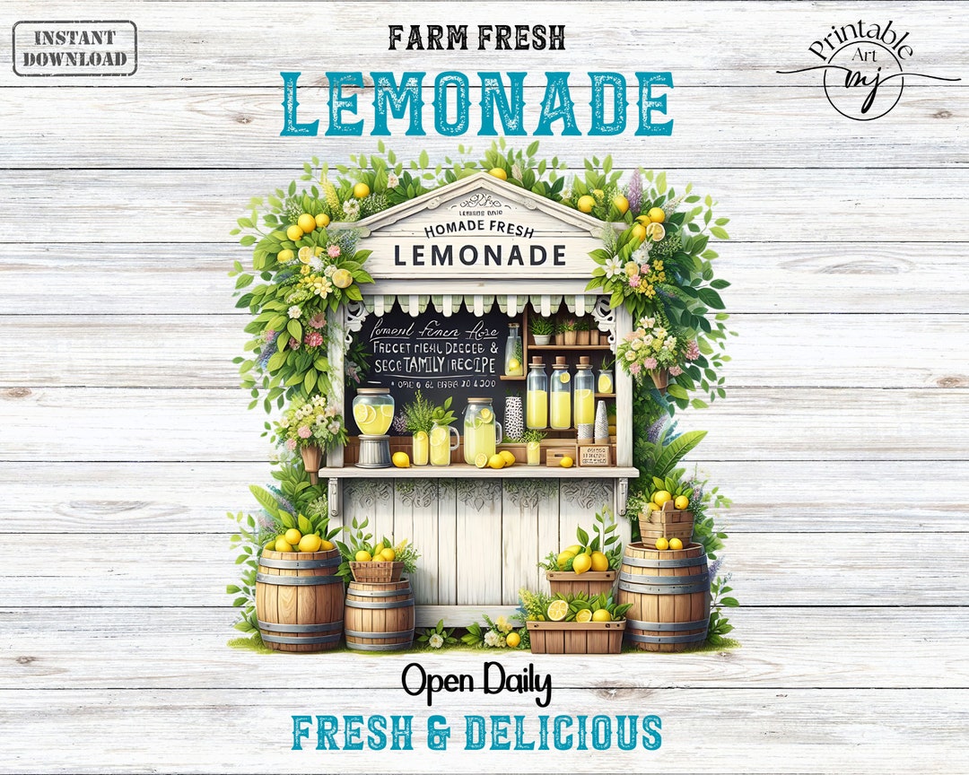 Farmhouse Lemonade Stand Fresh Squeezed Lemons Summer Sign Fabric - Etsy