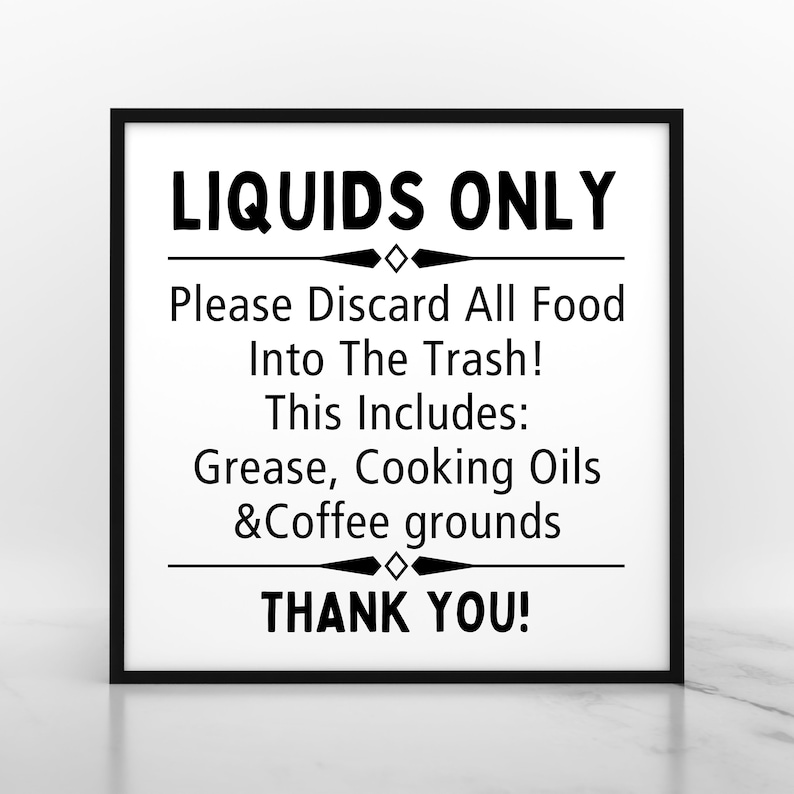 SVG Kitchen Sign, SVG Liquids Only, Liquids Only No Coffee Grounds, All ...