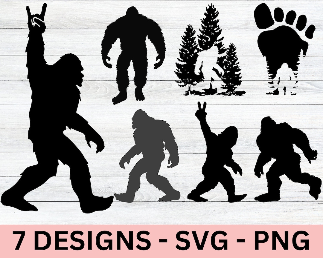 Bigfoot SVG Bundle Big Foot Svg Sasquatch Cricut Sasquatch Silhouette ...