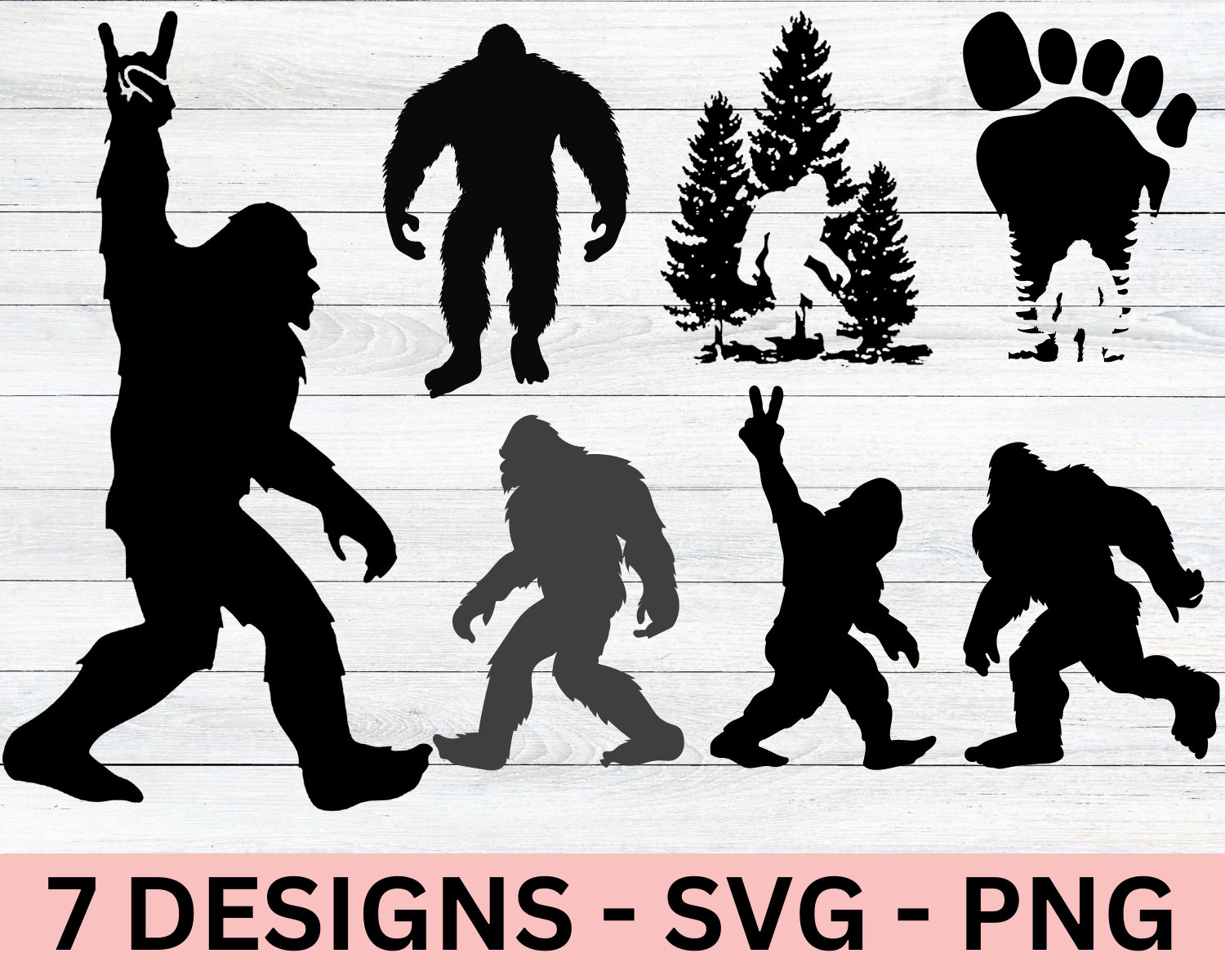 Bigfoot SVG Bundle Big Foot Svg Sasquatch Cricut Sasquatch Silhouette ...