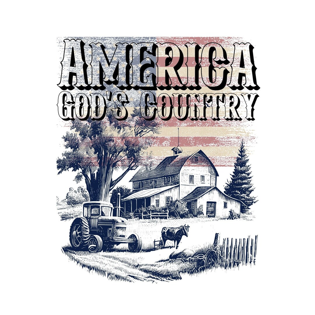 America God's Country Sublimation Design Downloads Farm - Etsy