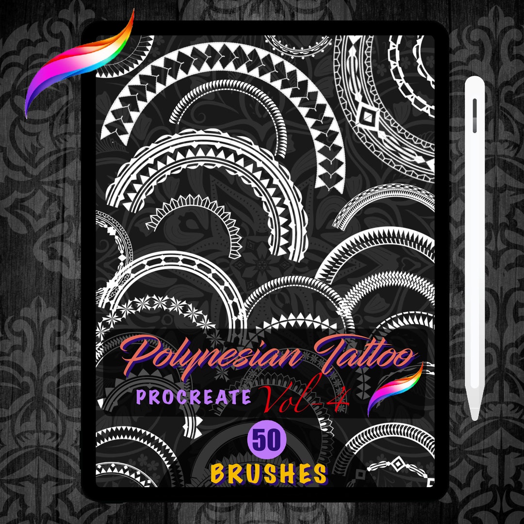 Polynesian Tattoo Procreate Brushes: Maori Geometric Stamps (digital ...