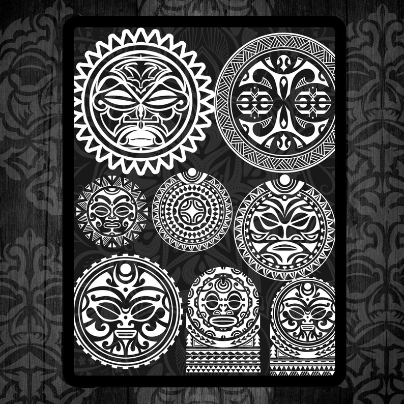 Polynesian Tattoo Procreate Brushes: Maori Geometric Stamps (digital ...