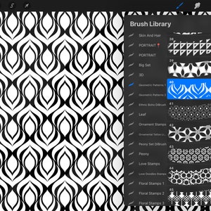 Geometric Procreate Brushes: Seamless Pattern Stamps, Tattoo Design (digital) - Etsy